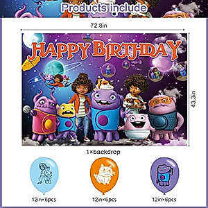 Home Movie Backdrop Birthday Banner for Home Movie Birthday Party Supplies Cartoon Adventure Home Photograph Background Photo Booth 5x3ft