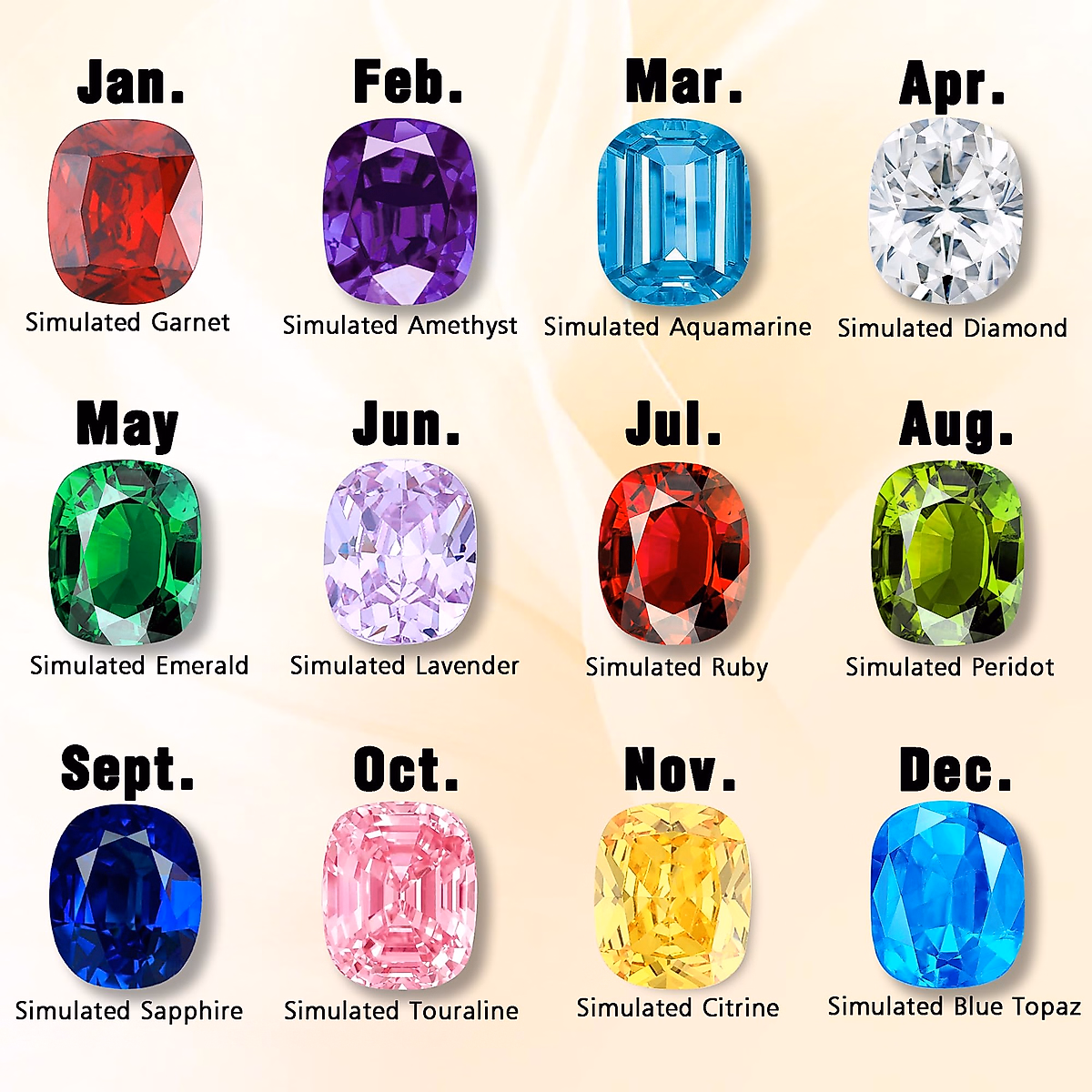 Ccjcinata Personalized Custom Class Rings for Women High School Cubic Zirconia Birthstone Rings Gold Plated Sterling Silver Rings Women's Class Rings Size 5-15 Graduation Rings for Women