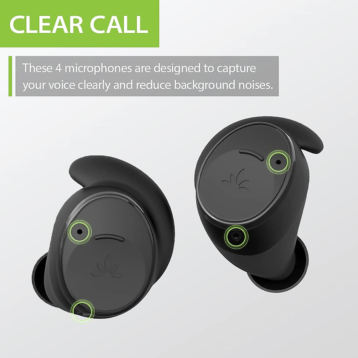 Avantree Ace Bluetooth 5.2 True Wireless Earbuds with aptX Adaptive Audio, App Function, Noise Isolating, 4 Clear Voice Capture Microphones, Volume Control, 36H Earphones, Secure Fit Earfin