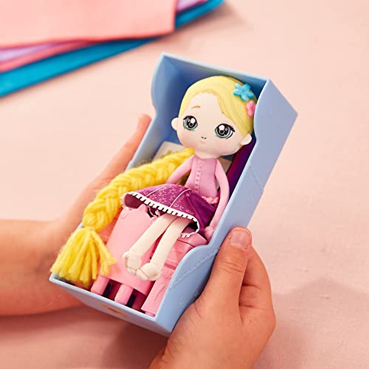 SWEET SEAMS 6" Soft Rag Doll Amazon Exclusive Bundle Pack – 2pc Toy | Disney Princess, Tangled Rapunzel and Art Studio Playset Plus Aladdin-Jasmine Vanity Playset