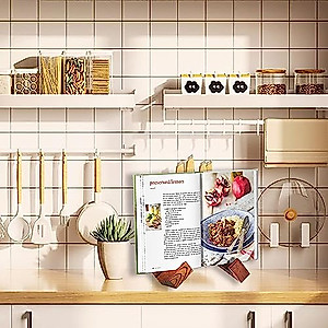 Wooden Cookbook Stand,Multipurpose Recipe Display Stand Holder,Solid Wood Book Stand for Kitchen Countertop Farmhouse Style Decor Display Stander