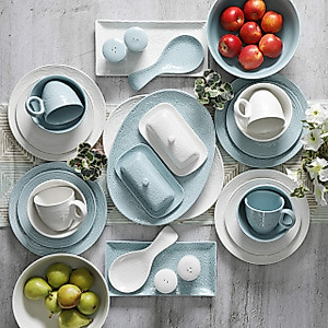 Gibson Elite Alemany 16 Piece Dinnerware Set, Aqua