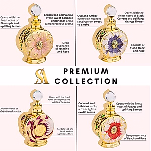 Swiss Arabian Amazing Collection Layali,Yulali,Amaali & Layali Rouge concentrated perfume oils 15ML (0.5Oz). (AMAZING COLLECTION)