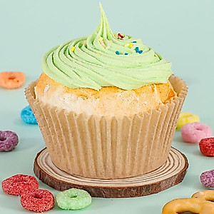 Caperci Standard Parchment Cupcake Liners for Baking 300 Pcs - Odorless Greaseproof Paper Muffin Baking Cups for Wedding Birthday Party Baby Shower Festivals (Natural)