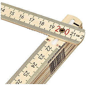 Milwaukee 0 Wooden Slim Folding Ruler 2 m