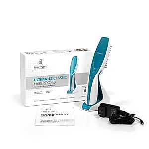 Hairmax Ultima 12 LaserComb - (FDA Cleared) Laser Hair Regrowth Treatment Device for Men & Women - Reverses Thinning Hair Loss - Red Light Therapy to Stimulate Hair Growth - Cordless Design