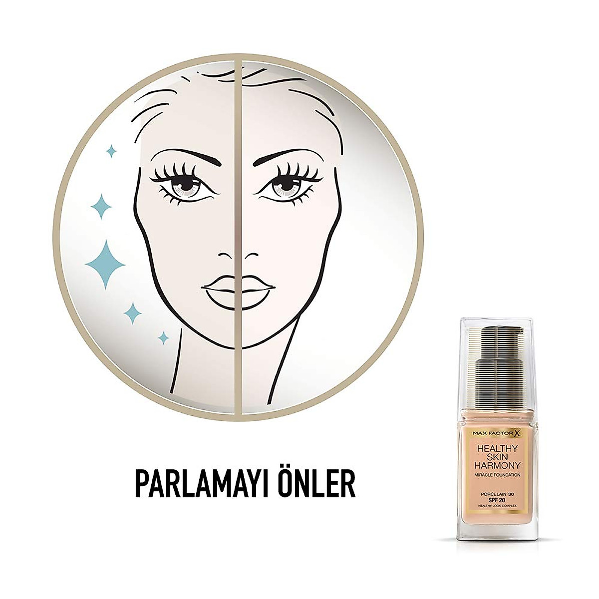 Max Factor Healthy Skin Harmony Miracle Foundation SPF 20 - 30 Porcelai Women Foundation 1 oz