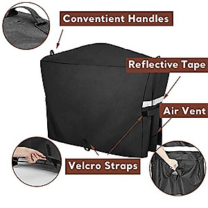 QuliMetal 7645 Grates, 41862 Grill Burner and 7112 Grill Cover for Weber Q200, Q220, Q240, Q2000, Q2200, Q2400 Series Gas Grills