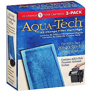 Aqua-Tech EZ-Change #3 Activated Carbon Filter Cartridges for 20-40 / 30-60 Gallon Aquarium Power Filters, 3 Pack