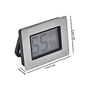 LCD Electronic Thermometer Hygrometer, Clear Display, Wide Application for Cigar Box, Storage Cabinet, Wardrobe, Embedded Design with Temperature and Humidity Measurement Accuracy