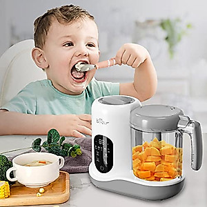 BEAR 2023 Baby Food Maker | One Step Baby Food Processor Steamer Puree Blender | Auto Cooking & Grinding | Baby Food Puree Maker with Self Cleans | Touch Screen Control