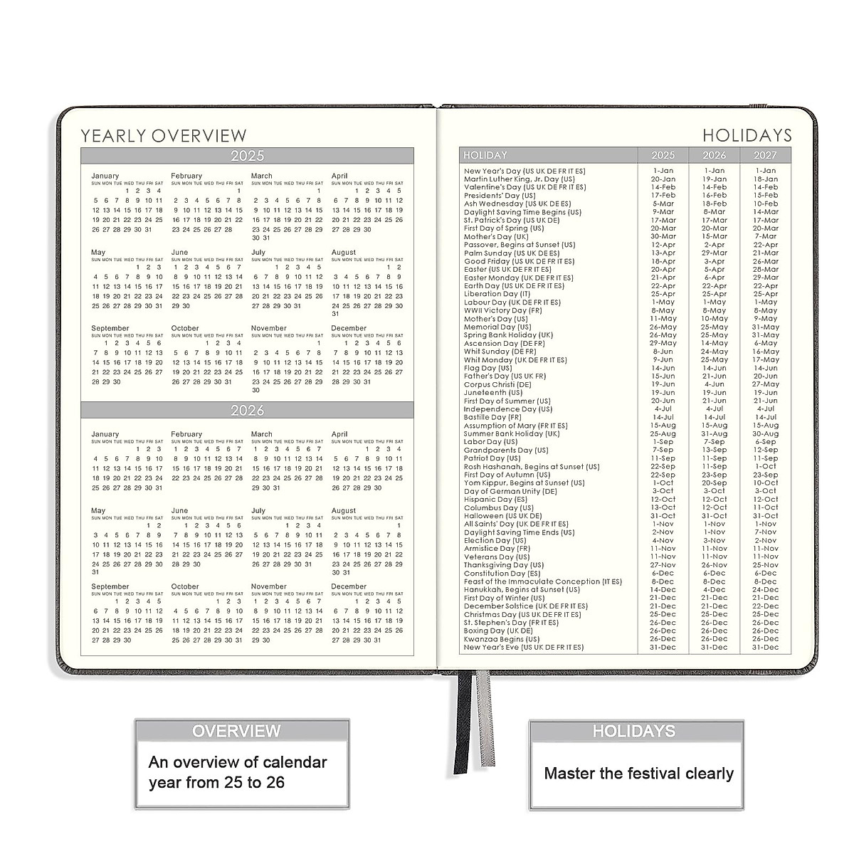 2023 Planner - Weekly & Monthly Planner 2023 With Calendar Stickers, Jan 2023 - Dec 2023, 5.75" X 8.25", A5 Premium Thicker Paper with Pen Holder, Inner Pocket and 88 Notes Pages - Gray
