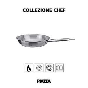 Piazza Chef Collection Stainless Steel Fry Pan, 24 cm / 9.5 Inch
