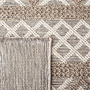 SAFAVIEH Vermont Collection 5' x 8' Ivory/Grey VRM211F Handmade Moroccan Premium Wool & Cotton Living Room Dining Bedroom Area Rug