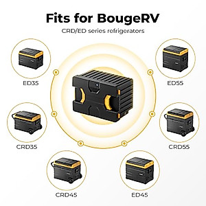 BougeRV (Upgrade) 173Wh Detachable Battery for 12 Volt Dual Zone Refrigerator, Specially equipped CRD/ED series dual-zone car refrigerator (Adapter not included