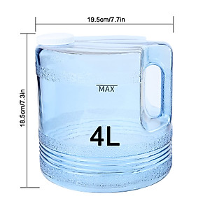 1 Gallon/ 4l Water Plastic Carafe for Distiller,Replacement Distilled Water Jug Compatible with Counter Top Water Distiller Filter