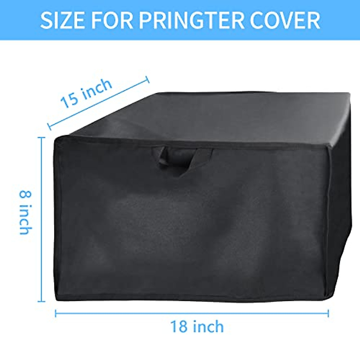 Jungda Printer Dust Cover, 600D Waterproof Universal Printer Cover for HP DeskJet 4155e/2755e/6055e/6455e Printer- 18 x 15 x 8 Inch