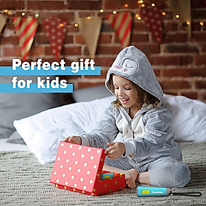 EverBrite Kids Flashlight, Mini LED Flashlight, Plastic Torch Use for Emergencies, Camping, Outdoor with Lanyard 3AAA Battery Included, Blue