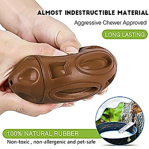 YUANDAO Dog Ball Dog Squeaky Toys for Aggressive Chewers, Almost Indestructible Rubber Puppy Chewing Ball with Squeaker Durable Pet Teeth Cleaning Toy for Medium and Large Breed