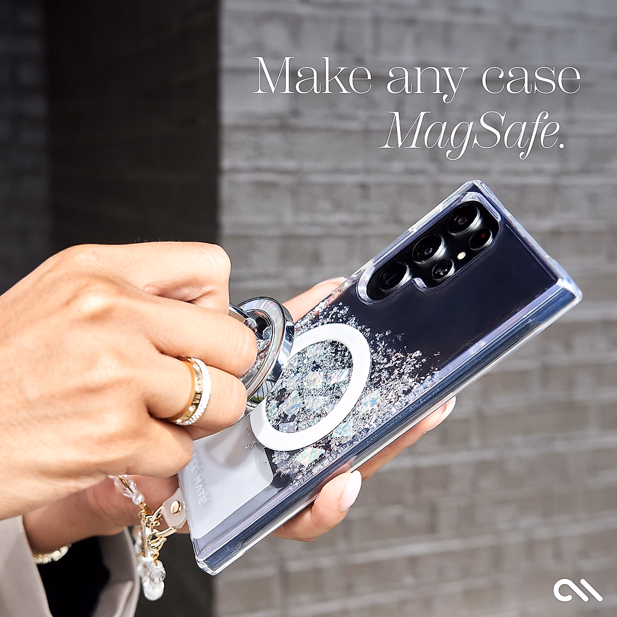 Case-Mate MagSafe Ring / Sticker - Universal Magnetic Conversion Kit For iPhone 16 Pro Max/15 Pro Max/14 Pro/ 13/ Pixel 9/ S25 Ultra/ S24 and more - Compatible with MagSafe Accessories - 2 Pack, White