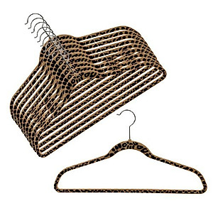 Slimline Cheetah Print Shirt/Pant Hangers - Pack of (10)