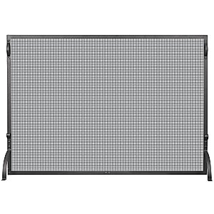 UniFlame, S-1075, Large Wrought Iron Spark Guard Fireplace Screen (50" Wide x 35" Tall)