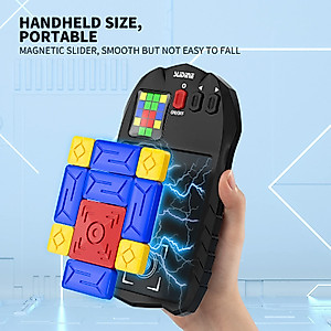 TEMI Super Slide Games Sliding Block Puzzle 500+ Level Slide Puzzle Game Travel Fidget Toys Handheld Games Console Learning Games Brain Teaser Puzzles for All Ages