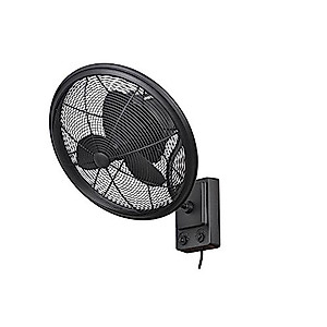 Home Decorators Collection Bentley II 18 in. Oscillating Natural Iron Wall Fan