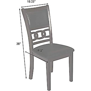 New Classic Furniture Gia 5-Piece Round Dining Table Set, 47-Inch, Cherry