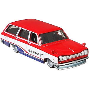 Hot Wheels Car Culture Circuit '69 Nissan Skyline Van for 3 Kids Years Old & Up, Premium Collection of Car Culture 1:64 Scale Vehicles