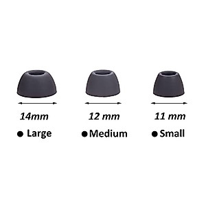 Replacement Earbuds Tips Silicone Eartips for Samsung Galaxy Buds 2 Pro Headphones Fit in Case Buds Tips,6 Pairs (Graphite)