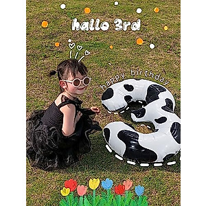 Gallasy 40-Inch Cow Print Number Balloon, Huge Cow Number 30 Foil Helium Balloon for 30th Birthday Party Decoration, 30th Anniversary, 30th Birthday Decorations for Women & Men