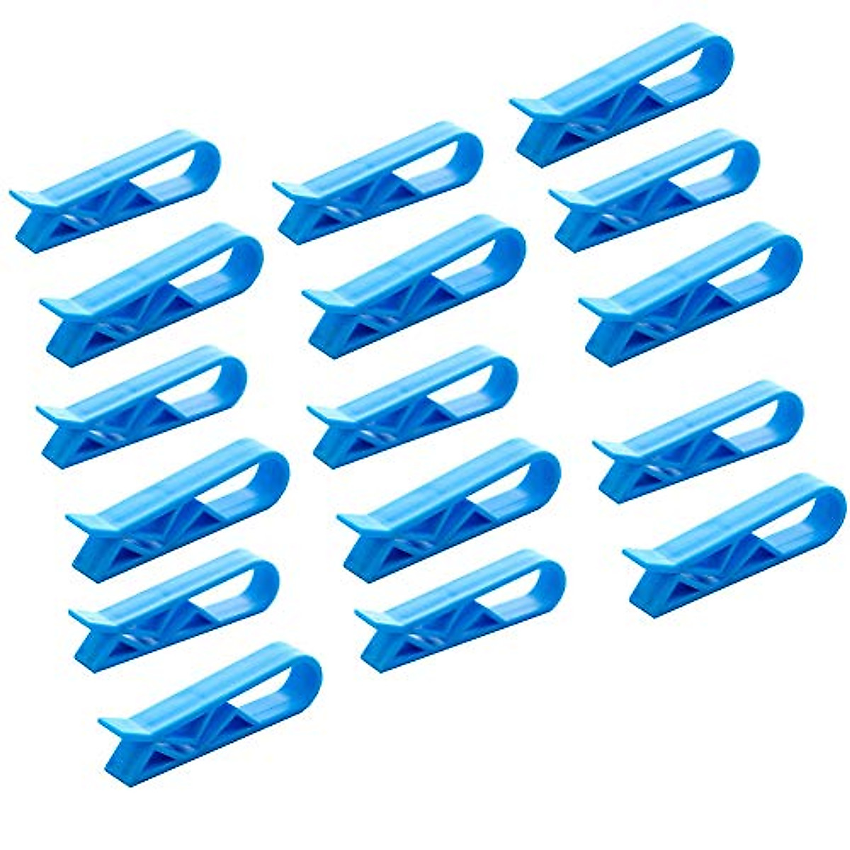 16 Pcs Garbage Bin Clip Garbage Bag Clip Anti-Slip Fixation Clip Holder Kitchen Washroom Garbage Can Waste Bin Trash Bag Non-Slip Clip Clamp Holder(Blue)