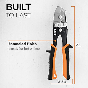 AMERICAN MUTT TOOLS Sheet Metal Hand Notcher, Sheet Metal V Notcher – Cuts 30 Degree V Notch in Sheet Metal – Ductwork Notching Tool, Upholstery Hand Notcher, Sheet Metal Notcher, Ductwork Tools