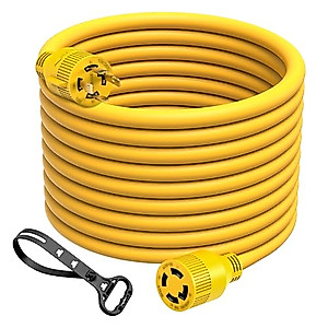 Kohree Generator Cord 30 amp 4 Prong 40FT, Nema L14-30 Generator Cord Heavy Duty, 125/250V, 7500W, 10 Gauge Generator Extension Cord with Cord Organizer for Portable Generators, Power Outage