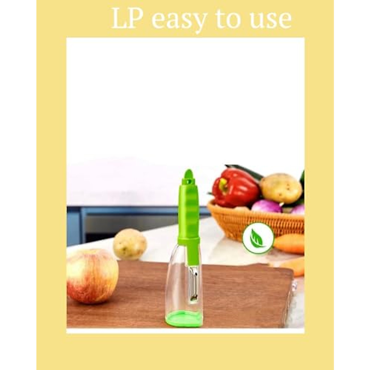 Vegetable Peeler with Container to Store Peel, Multi-functional Potato Orange Apple Peeler for Kitchen