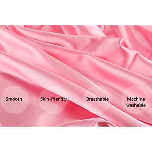 Satin Pack n Play Sheet Set 2 Pack Ultra Soft Silk Fitted Mini Crib Sheets Playard Sheet Protect for Baby Hair and Skin, Grey & Pink