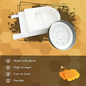 Mama Bee's Homestead Supply 4 Pack Bee Feeders Easy-to-Install Beekeeping Beehive Equipment Perforated Lid Fits Mason and Plastic Jars Water and Sugar Syrup Entry Feeder or Top Dispenser Beekeeping