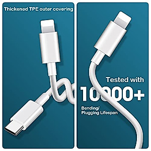 ELOVEN Fast Charging Cable for iPhone 3FT(1M) USB-C Charger Cable Flexible Power Delivery Charging Cable High Speed Data Sync Cord Compatible with iPhone 14/13/12/11 Pro Max/iPad/iPad Air…