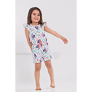 Disney Princess Moana Little Girls French Terry Sleeveless Romper White 6-6X