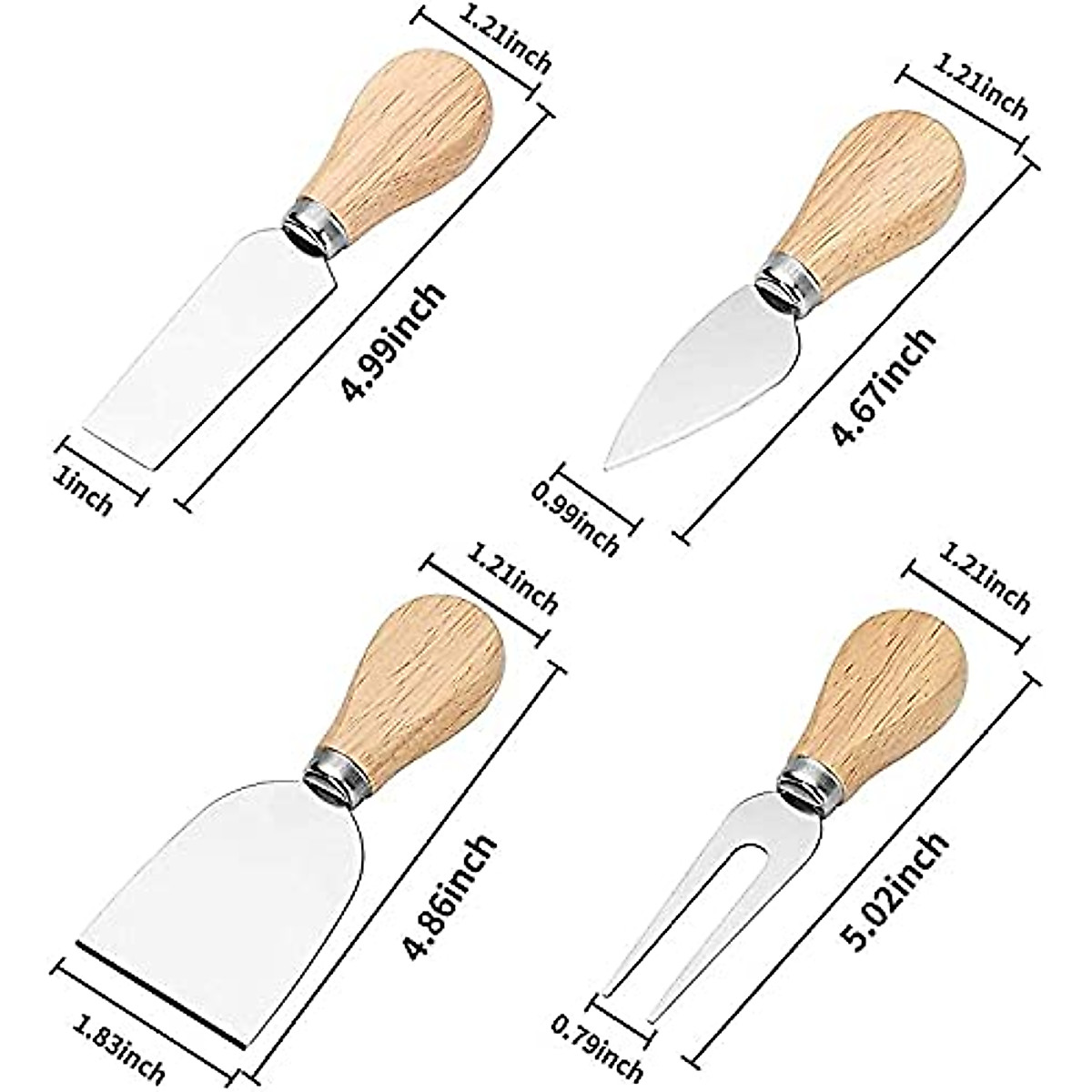 Linwnil 20 Pieces Spreader Knife Set Cheese Butter Spreader Knife Cheese Slicer Knife Mini Serving Tongs Spoons Forks for Charcuterie Boards Accessories,Birthday Wedding Christmas