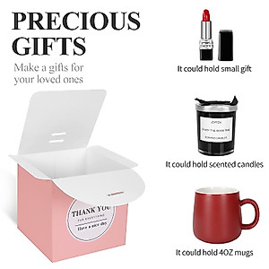 COTOPHER Pink Gift Boxes 4x4x4 inches 30 Pack Paper Gift Boxes with Lids for Gifts, Crafting, Wedding Party Favor, Cupcake Boxes, Bridesmaids Proposal Box,Small Gift Boxes with Ribbons and Stickers