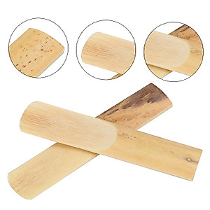 10PCs Tenor Saxophone Reeds Tenor Sax Accessories With Plastic Protective Cover Woodwind Musical Instrument Accessories for Beginners Educators Students