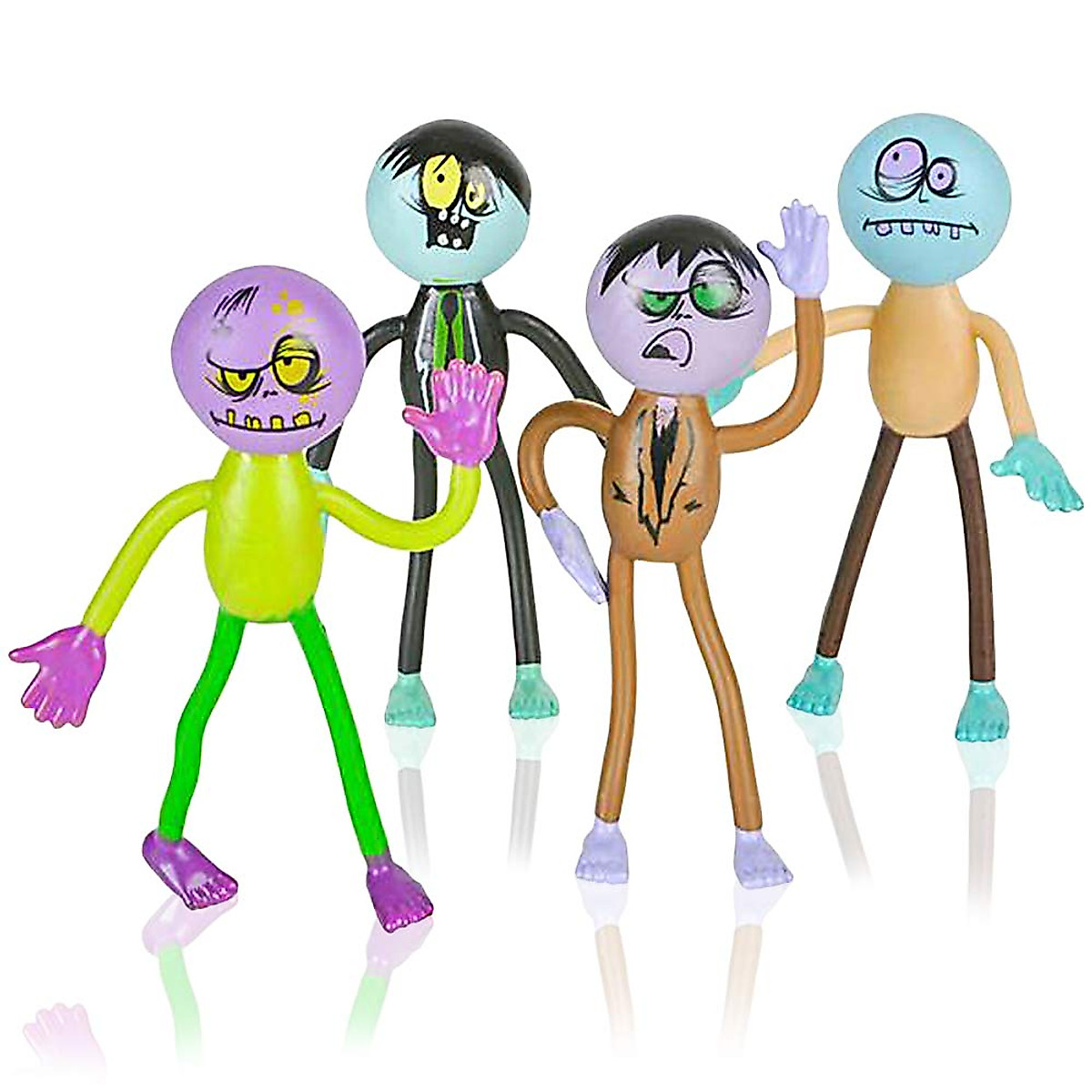 Assorted Bendable Zombie Figures for Kids - Halloween Party Favors
