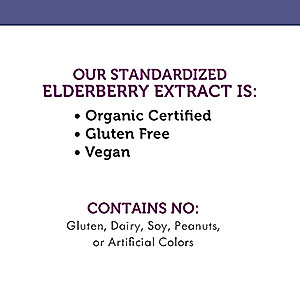 Nature's Way USDA Organic Sambucus Elderberry Syrup, Herbal Supplements, Gluten Free, Vegetarian, 4 Ounce (Packaging May Vary)