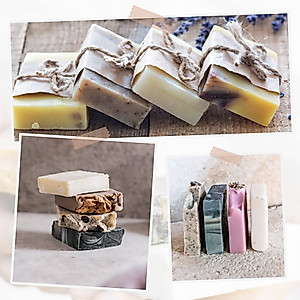 DOYOLLA Silicone Soap Loaf Molds Wood Box + Stainless Steel Wavy + Straight Cutters, 41oz, Random Color