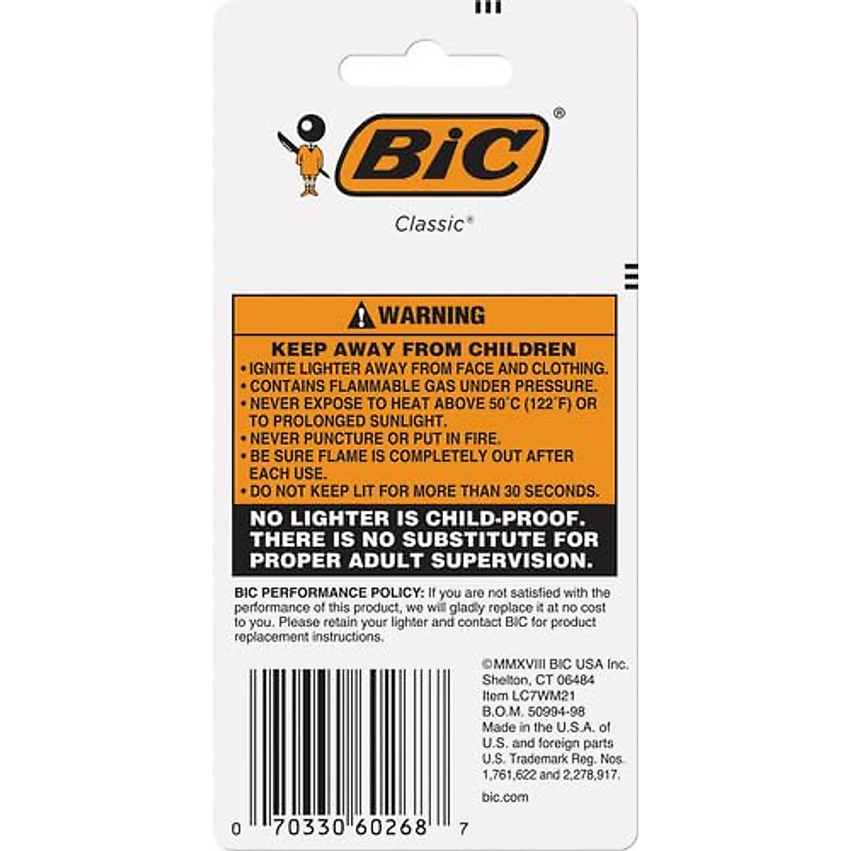 Bic Classic Full Size Lighters 2 Lighter Pack, Colors May Vary