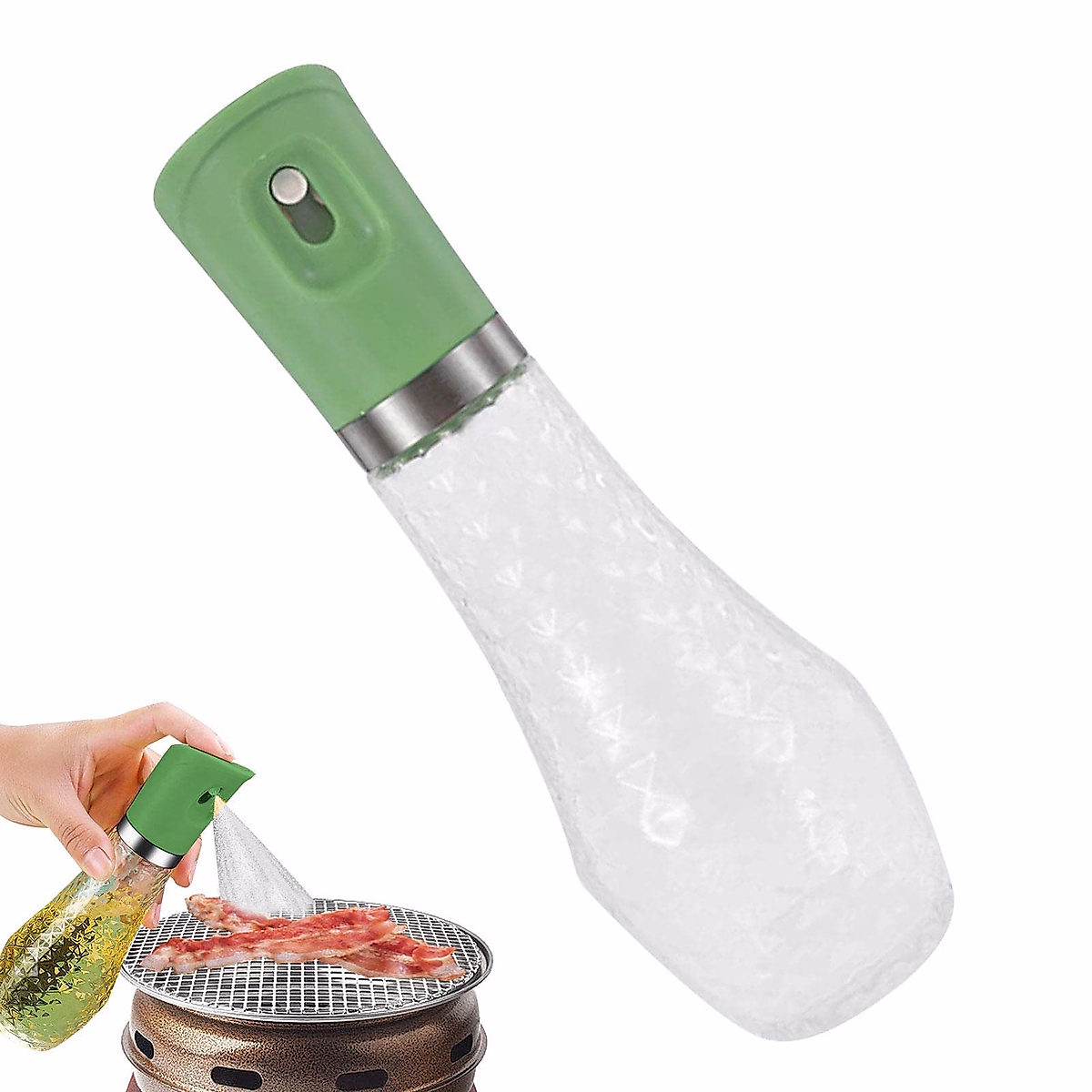 ZUREGO Oil Sprayer - 260ml Glass Olive Oil Sprayer Mister - Oil Sprayer for Cooking, Olive Oil Spray Bottle, Kitchen Gadgets Accessories for Air Fryer, Frying Cle-us