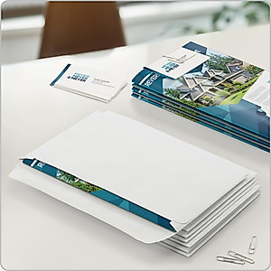 Columbian 6" x 9" Booklet Envelopes, Gummed Seal, for Mailing or Storage, 24 lb White Wove, 100 per Box (COLO915)