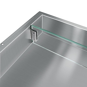 CKB Shower Niche Stainless Steel, 18 Inch x 14 Inch x 4 Inch Depth, Double-Layer Storage Shelves, Recessed Shower Shelf with Brushed Nickel